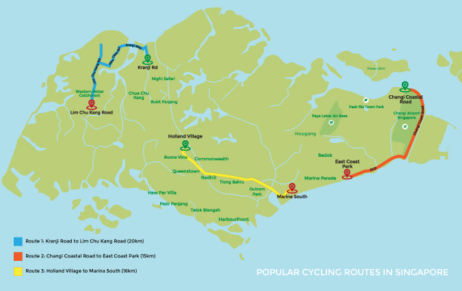 Popular cycling routes in Singapore - ActiveSG