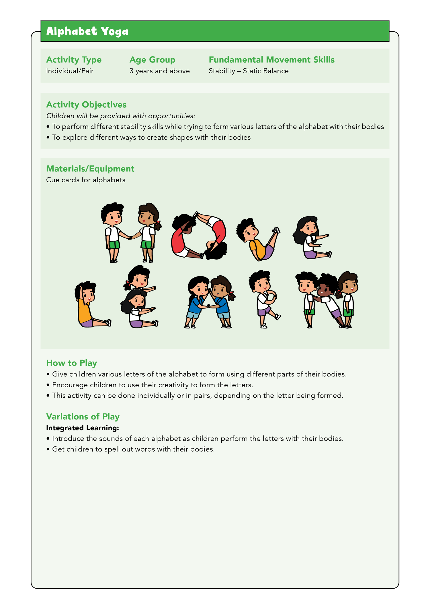 Movement Activities | Preschool